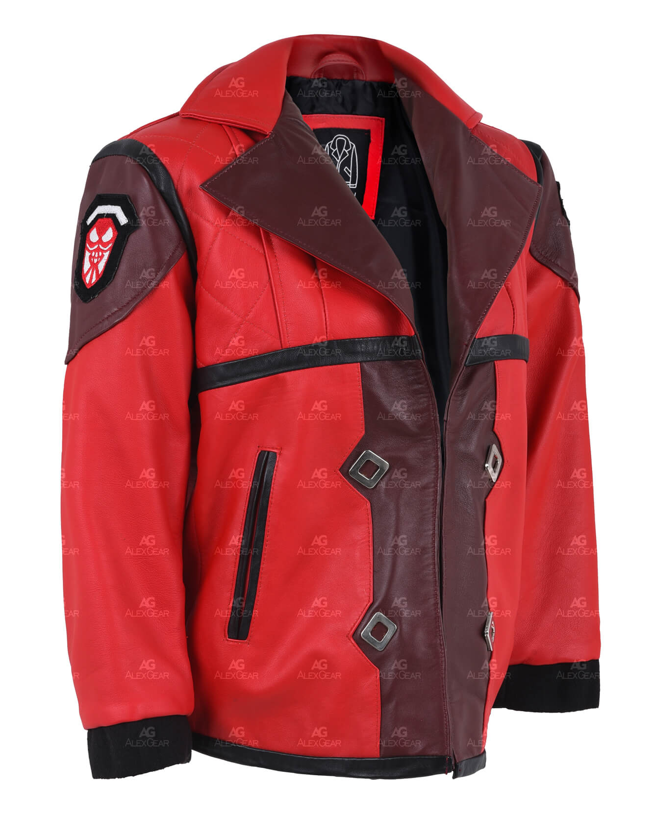 Arcane Vi LoL Red Cosplay Leather Jacket – AlexGear