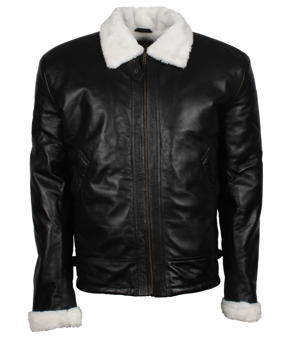 Men’s Fur Collar Leather Jackets – AlexGear