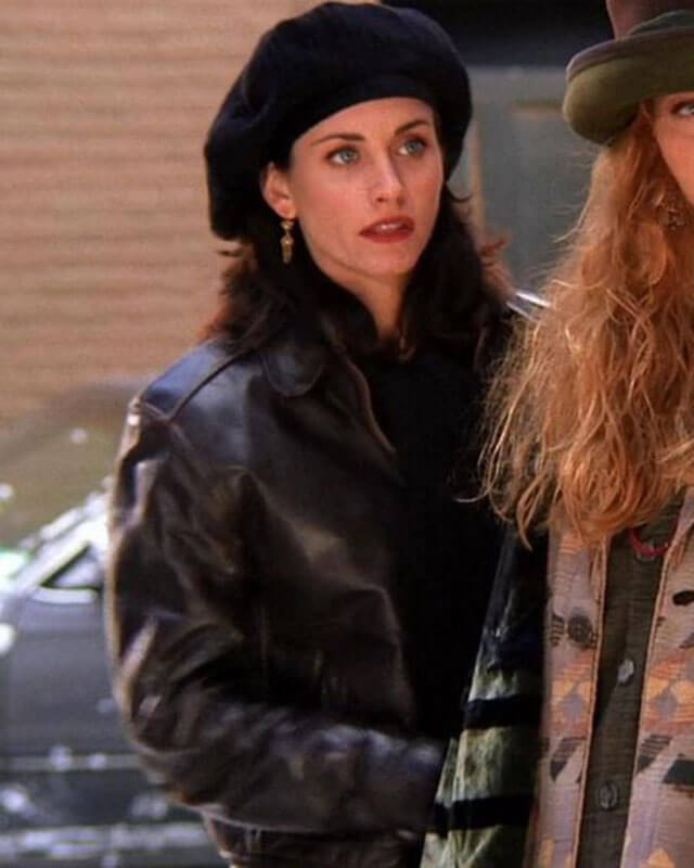 Friends S01 Monica Geller Brown Leather Jacket – AlexGear