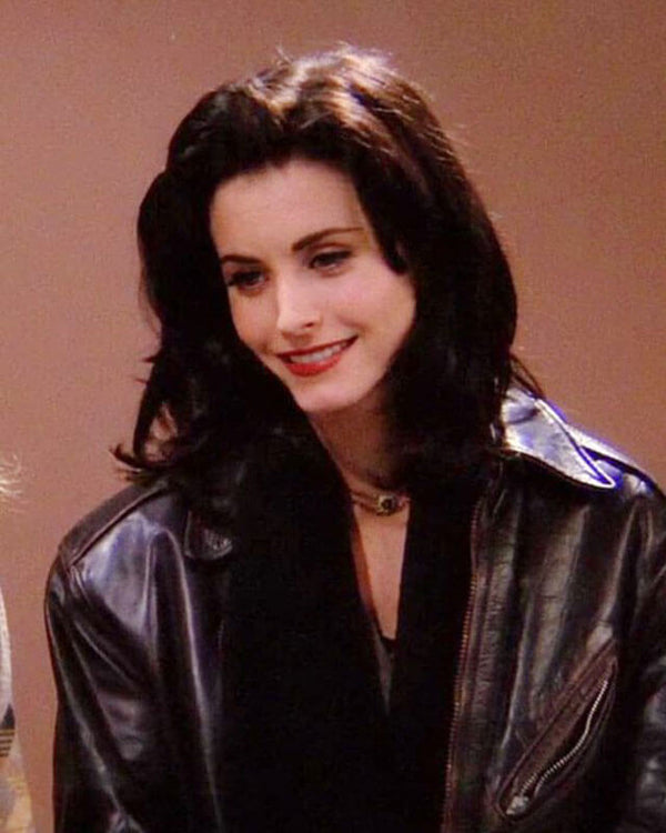 Friends S01 Monica Geller Brown Leather Jacket – AlexGear