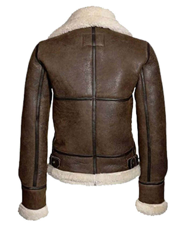 RE4 Remake Leon Kennedy Women Shearling Jacket – AlexGear
