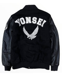 Yonsei University Black Varsity Jacket – AlexGear