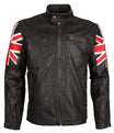 Union Jack British Flag Jacket in Distressed Leather – AlexGear